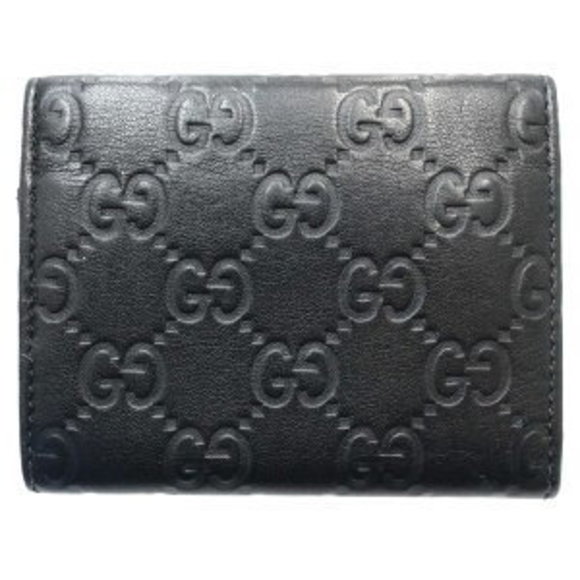 Gucci | Bags | Gucci Card Case Guccisima Leather Black | Poshmark